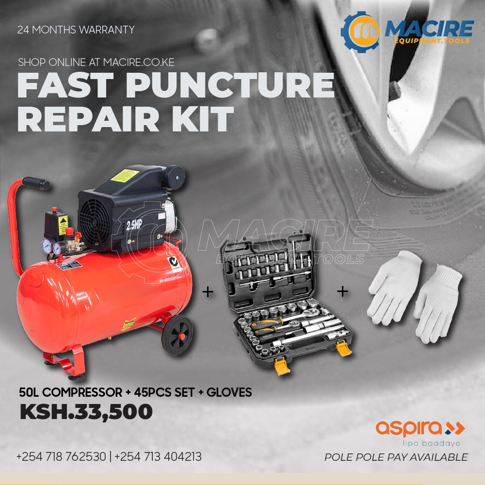 Milano Italia 100liters Air Compressor Double piston – Heavy Duty – MACIRE