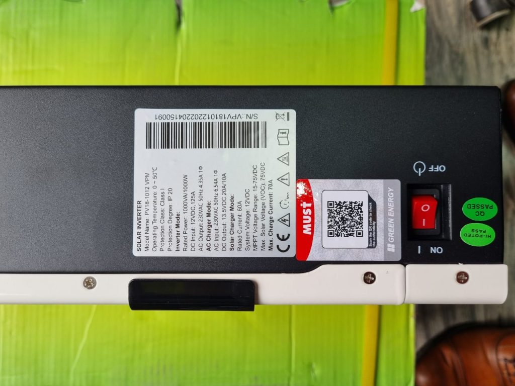 3.2KW MUST Hybrid Solar Inverter 24V – Model PV1800 VPM | Advanced MPPT ...