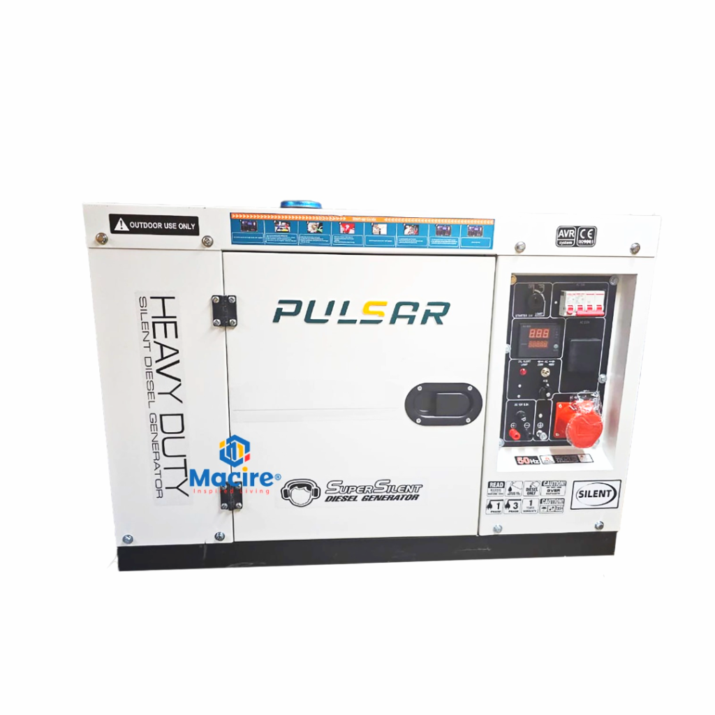 12.5Kva Pulsar UK Silent Three 3 Phase Diesel Generator - Heavy Duty ...